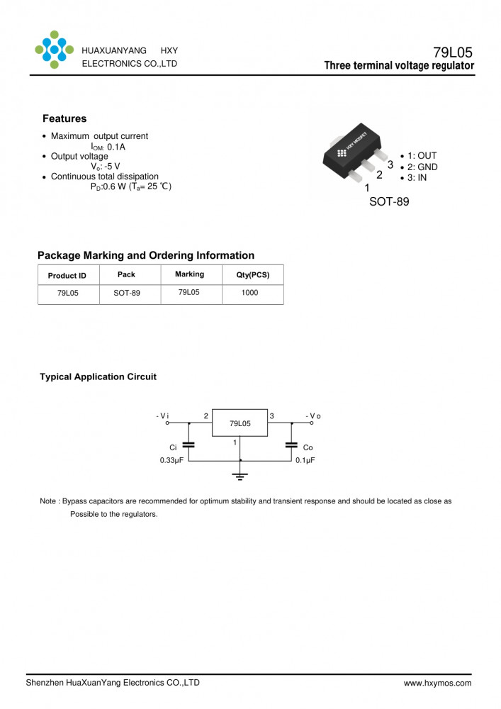 79L05 datasheet page 1