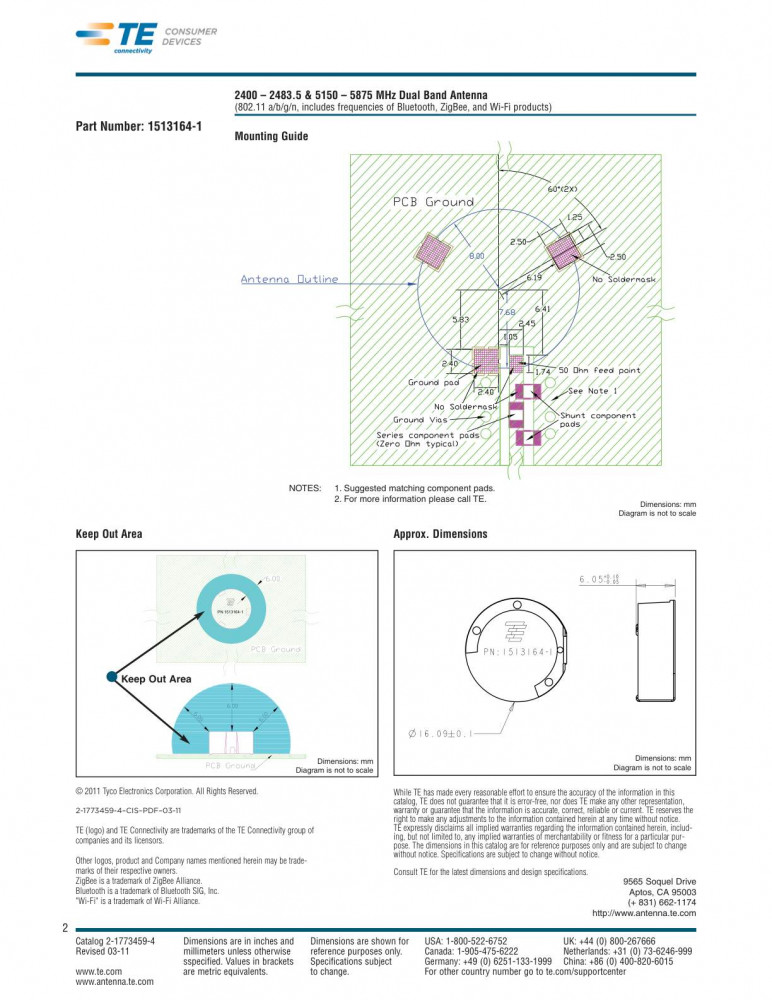 TE Connectivity 1513164-1 technical document page 2