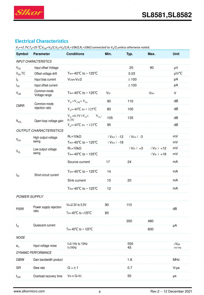 SL8581XT5 datasheet page 5