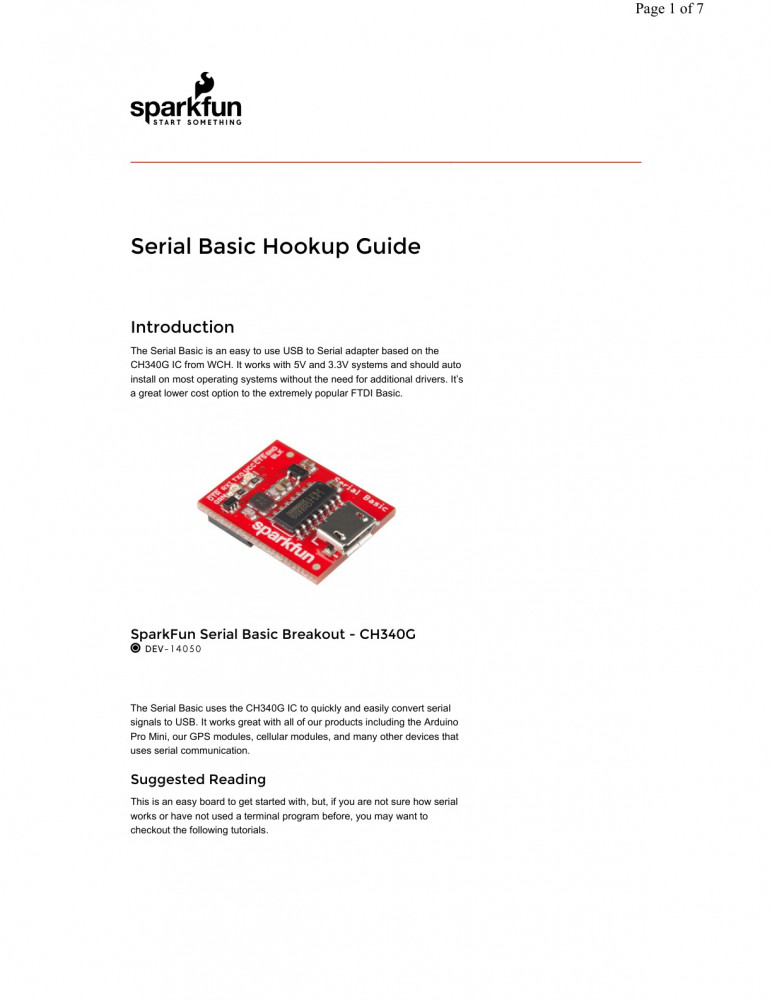 DEV-14050 technical document page 1