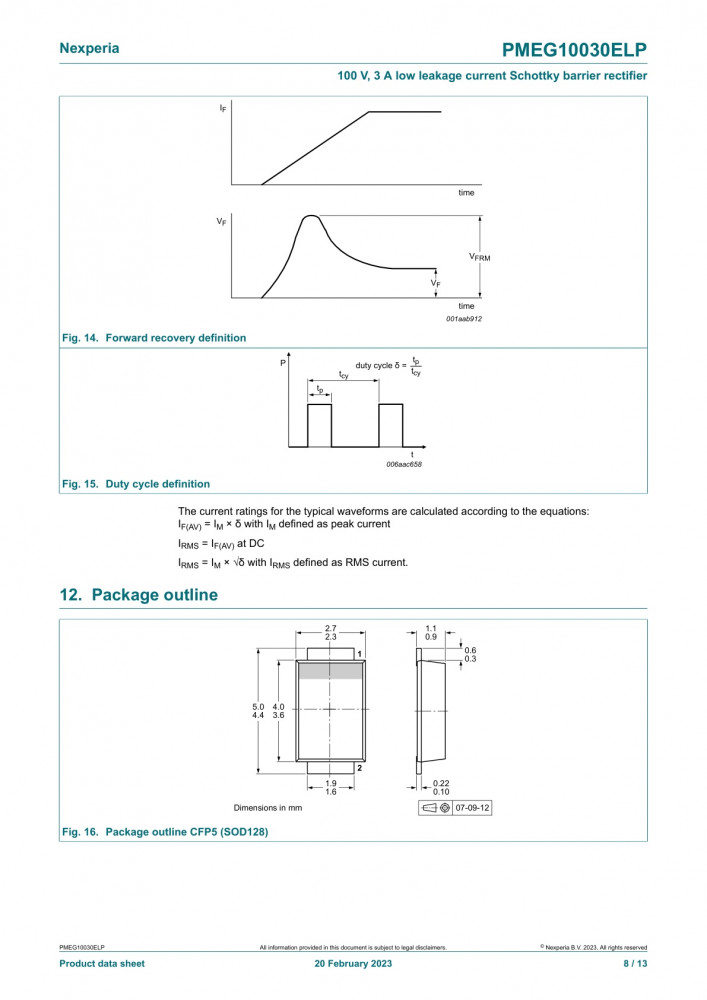 PMEG10030ELPX technical document page 8