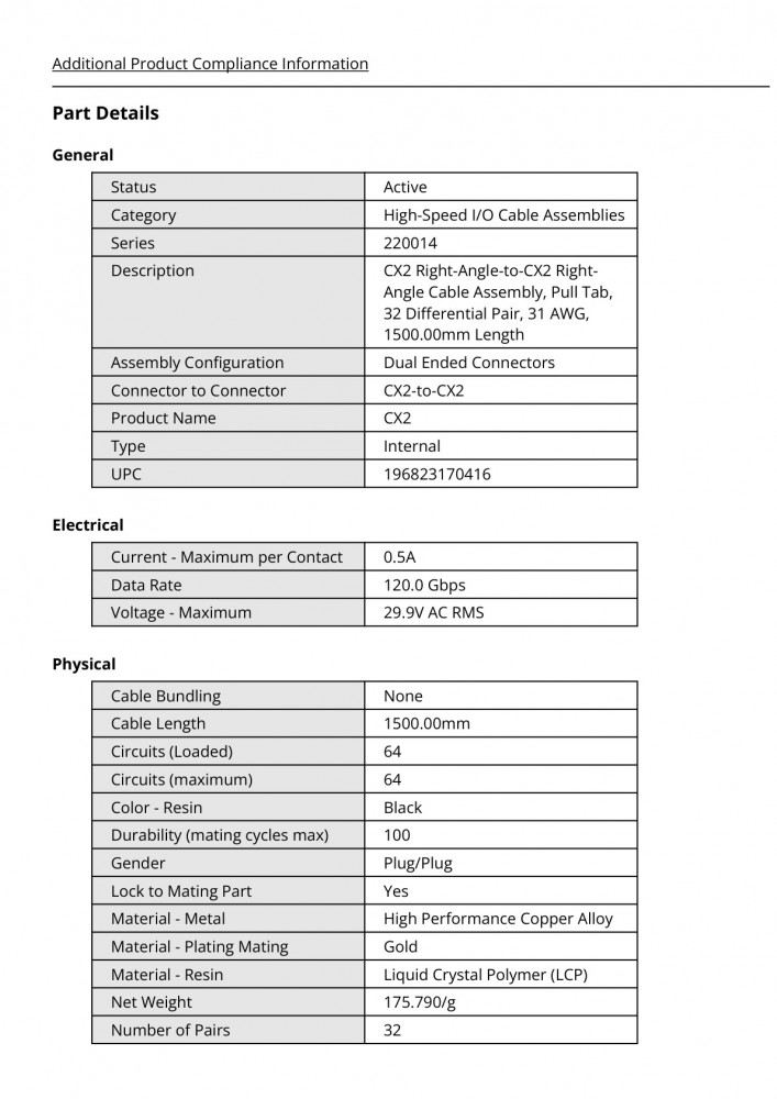 MOLEX 2200144150 drawing preview, page 2