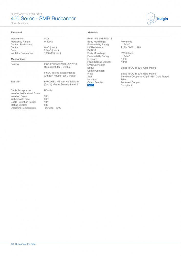 Bulgin PX0408 datasheet page 3