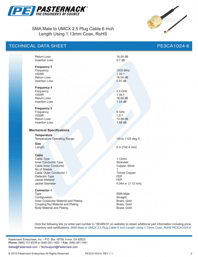 PE3CA1024-6 technical datasheet page 2