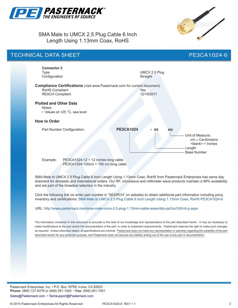 PE3CA1024-6 technical datasheet page 3