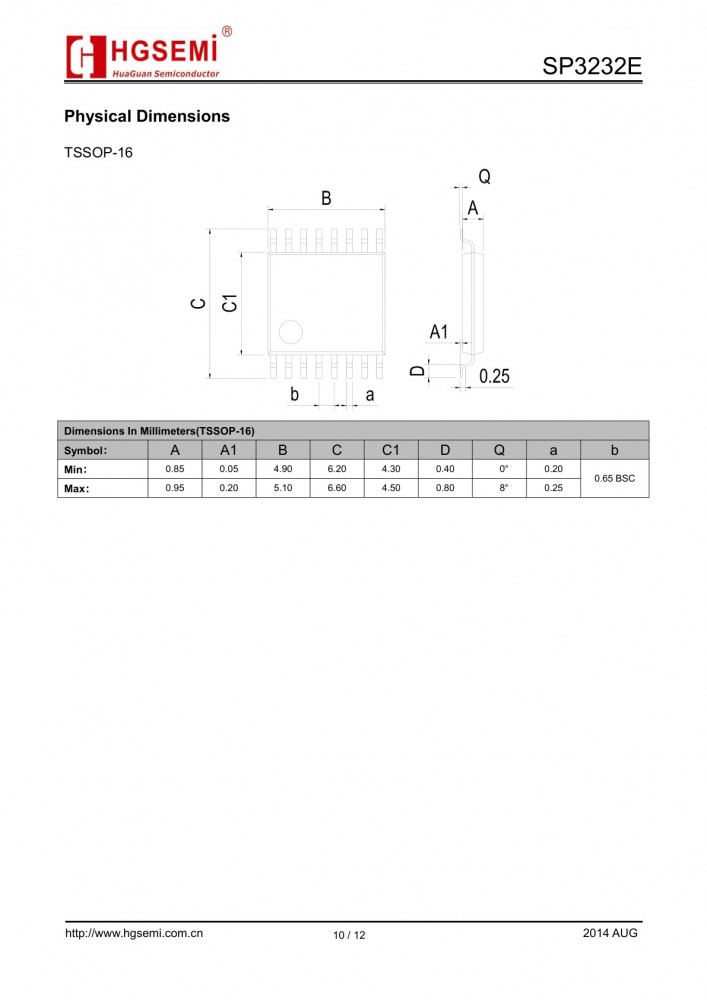 SP3232E datasheet page 10
