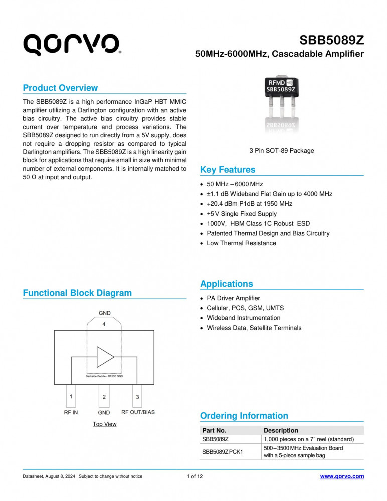 SBB5089Z technical document page 1