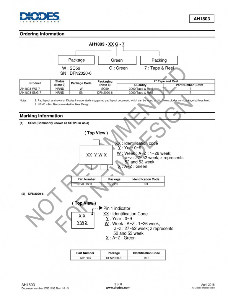 AH1803 datasheet page 5