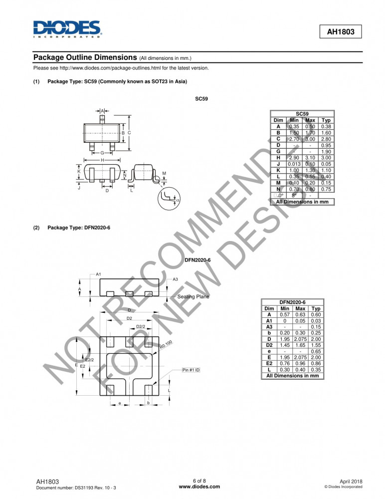 AH1803 datasheet page 6