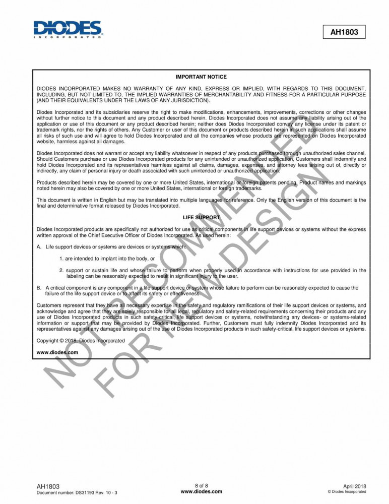 AH1803 datasheet page 8