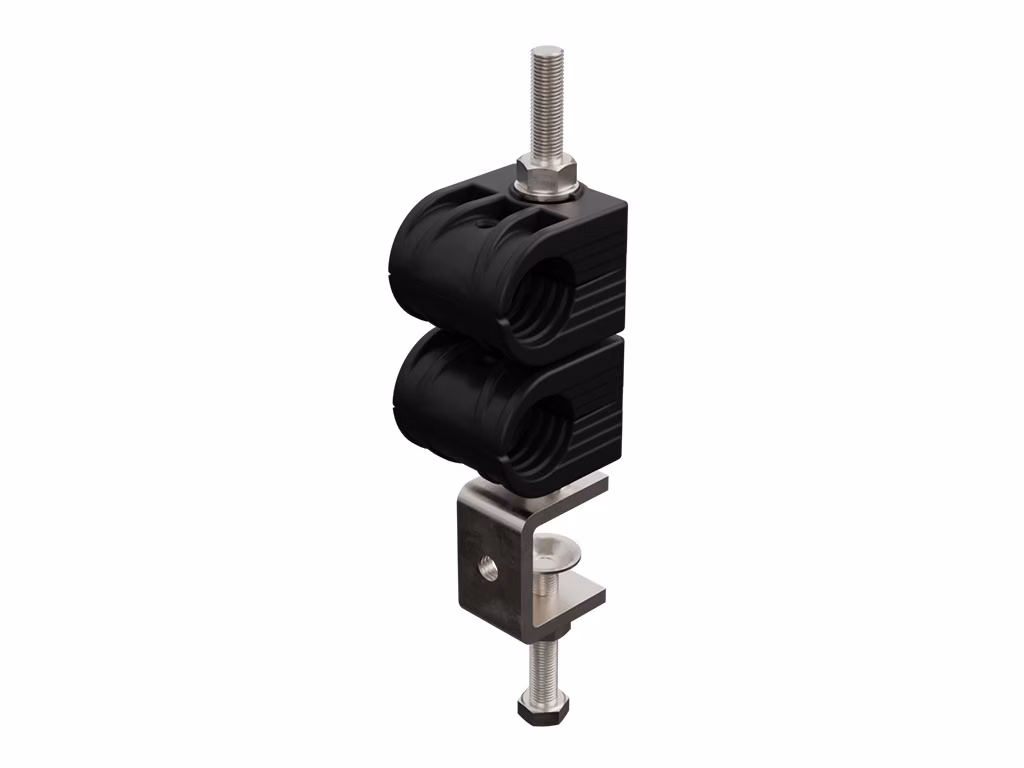 Single Side, 2-Hole, Feeder Clamp for 7/8