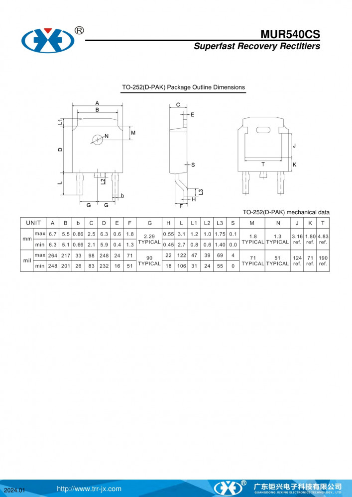 MUR540CS datasheet page 3