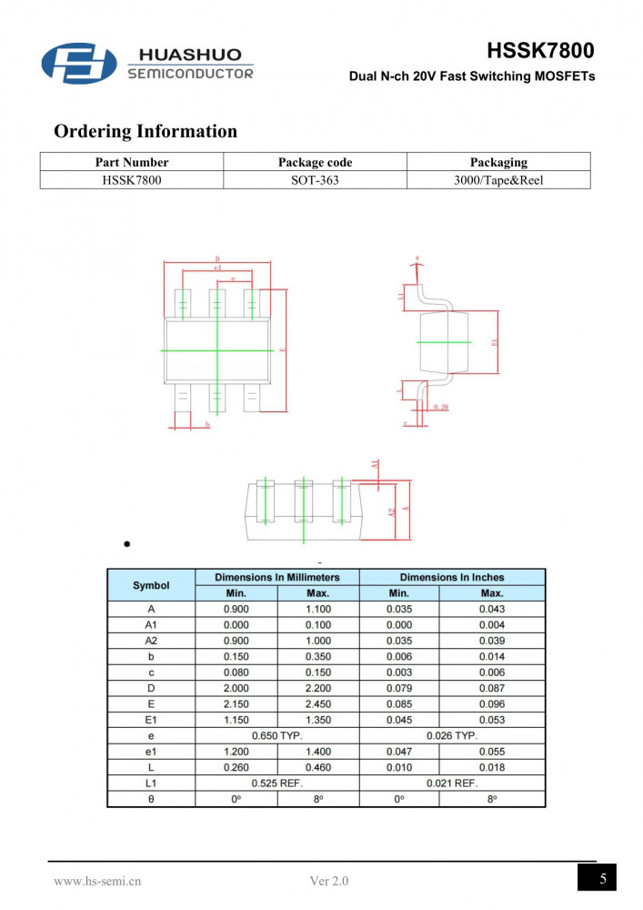 HSSK7800 datasheet page 5