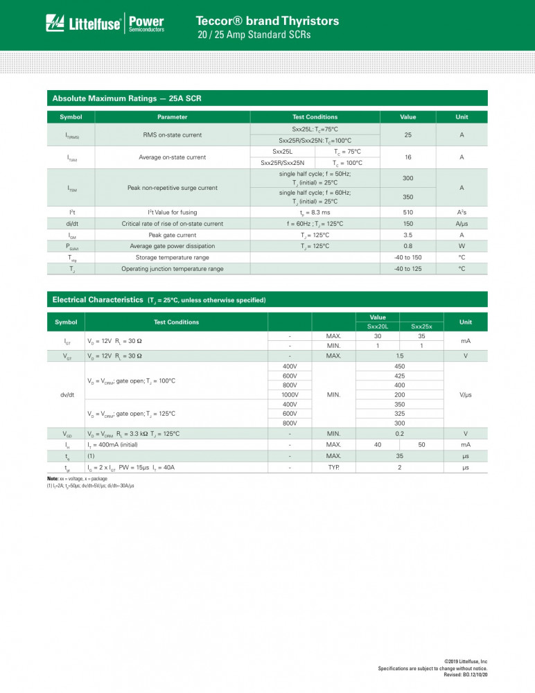 S4020LTP datasheet page 2