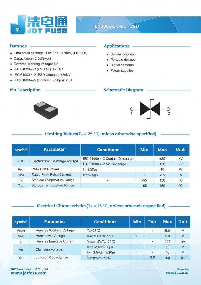 JEN1006-5V-LC datasheet page 2