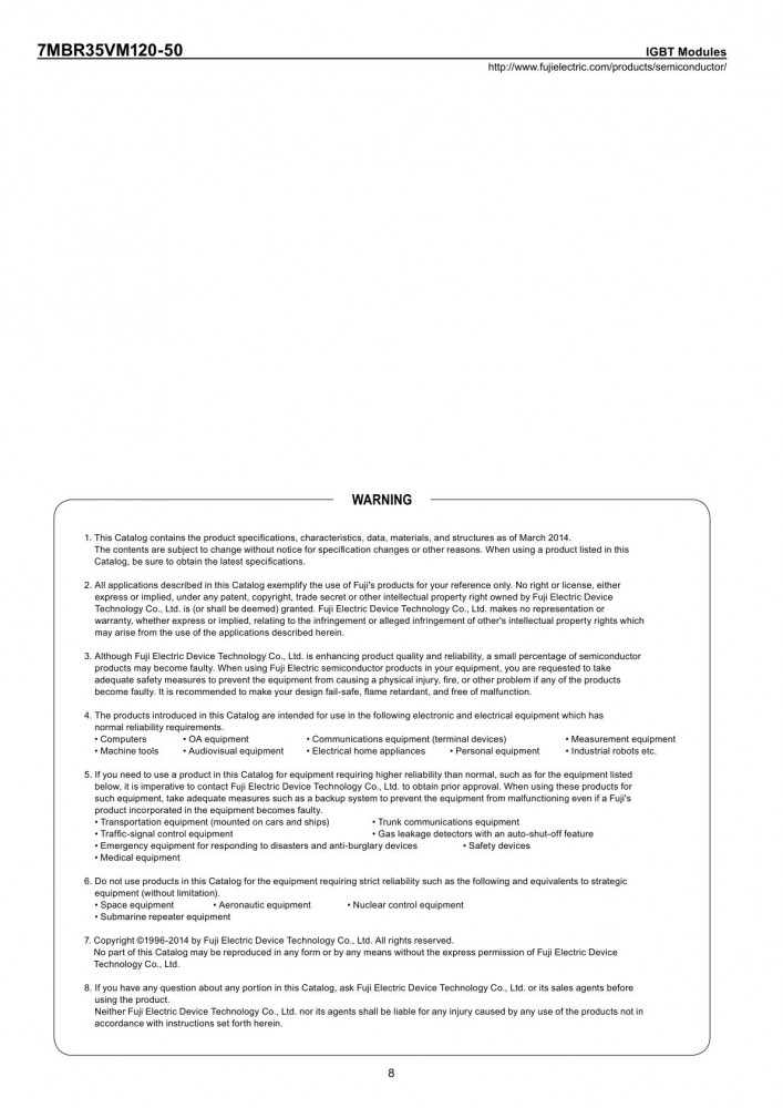 7MBR35VM120-50 datasheet page 8