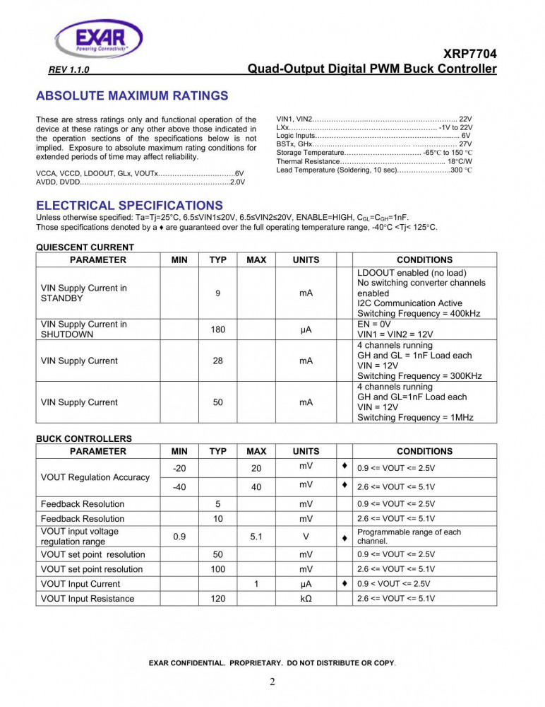 XRP7704 datasheet page 2