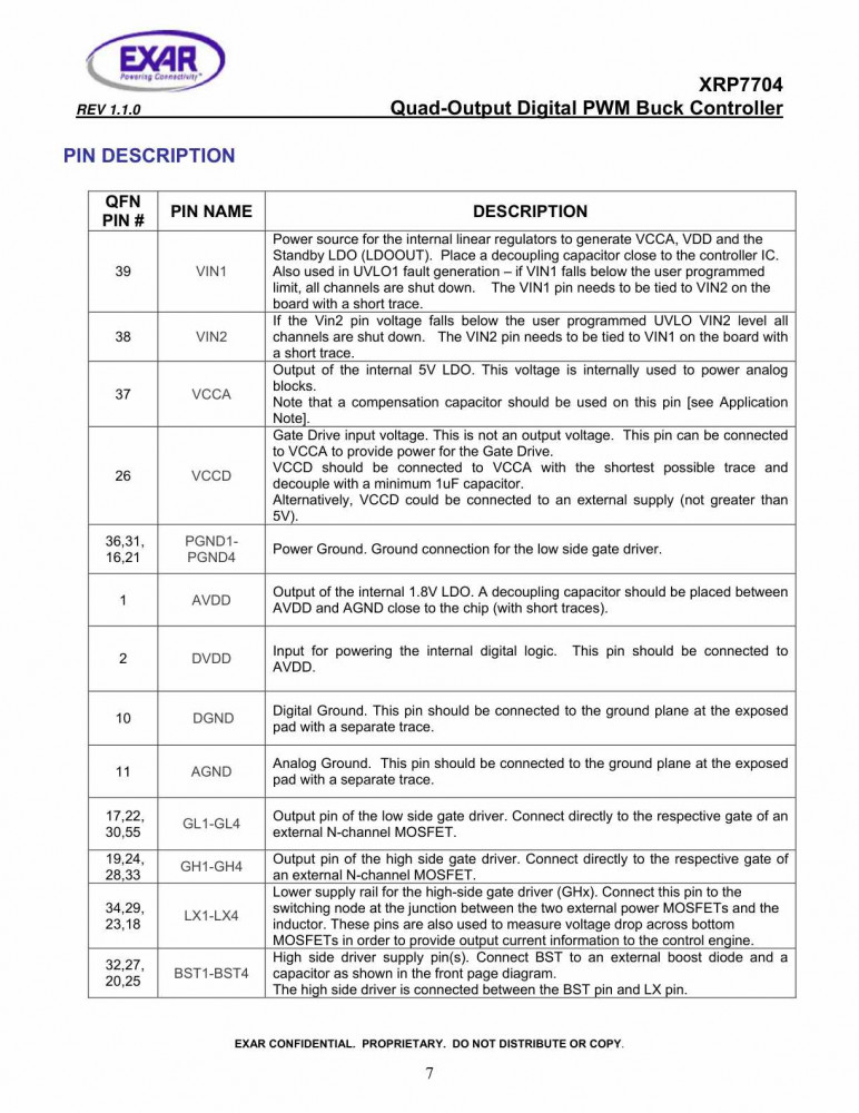 XRP7704 datasheet page 7