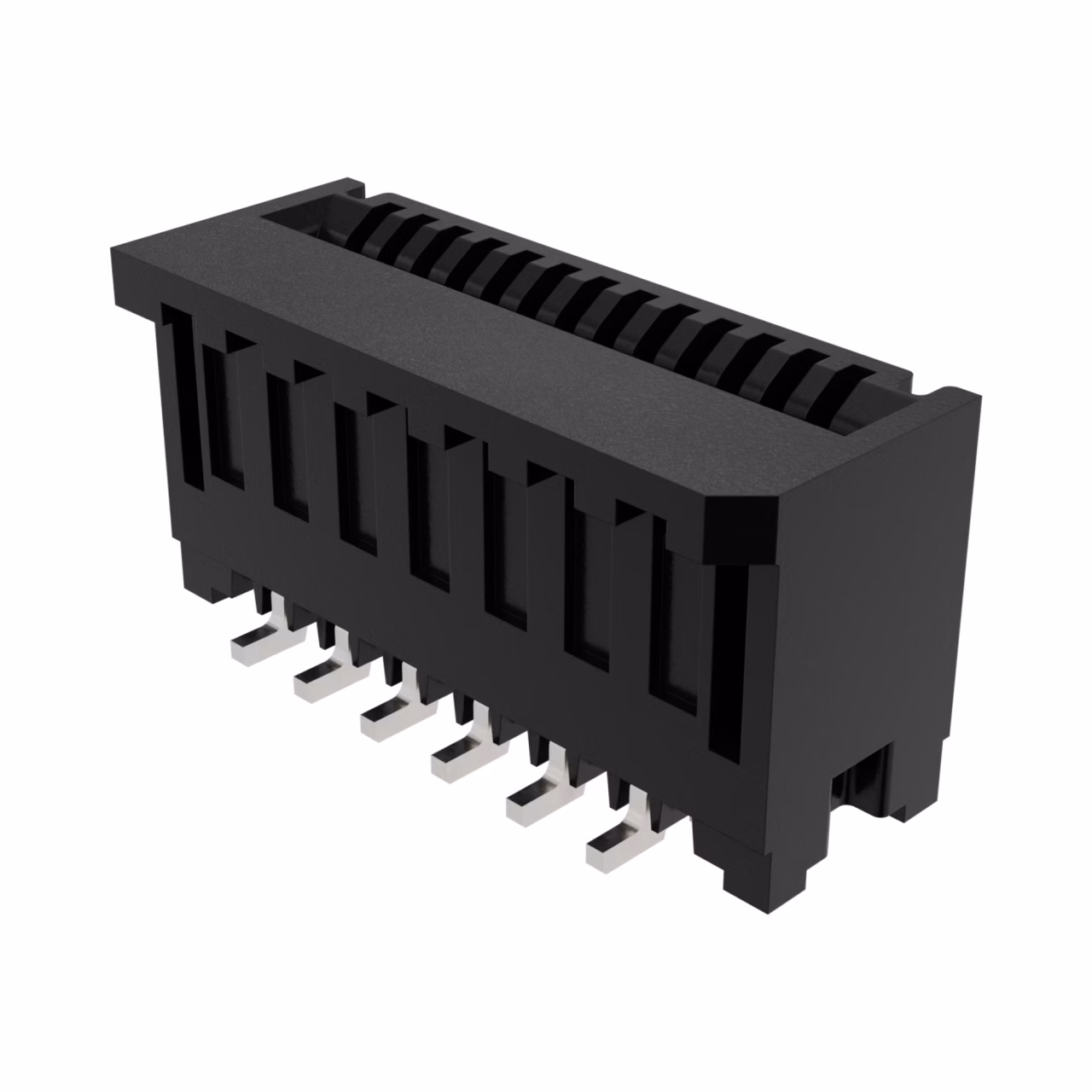 Easy-On FFC/FPC Connector, 0.50mm Pitch, Surface Mount, Vertical, Non-ZIF, Standard Footprint, Tin Bismuth Plating, Short Terminal Type, Black, 13 Circuits for sale