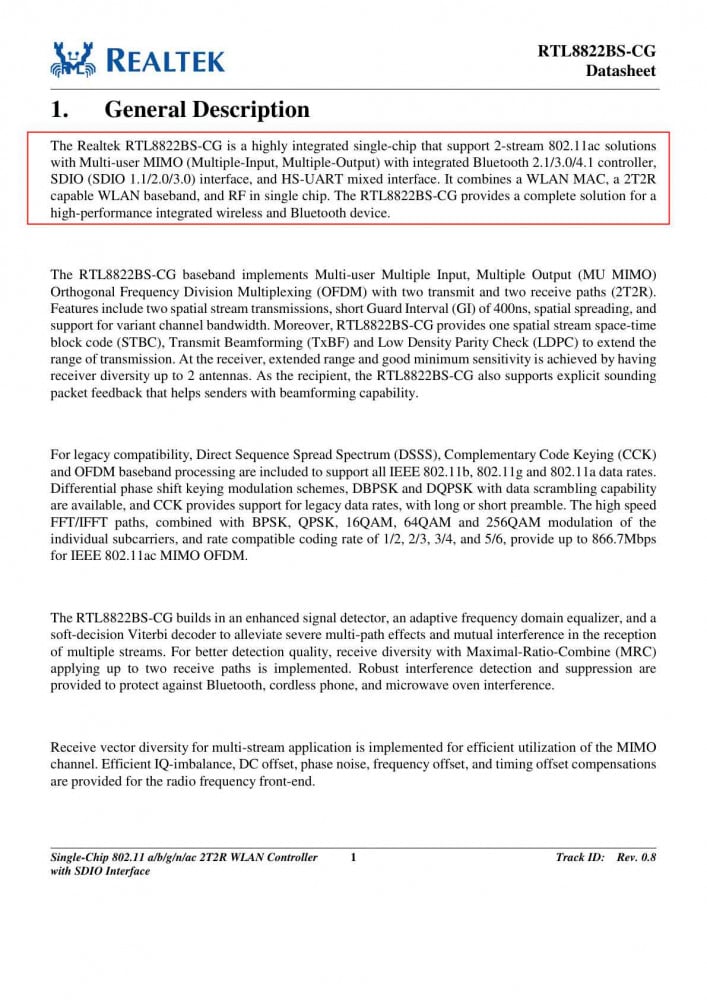 RTL8822BS-CG datasheet page 7
