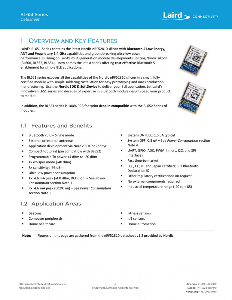 BL651 datasheet page 4