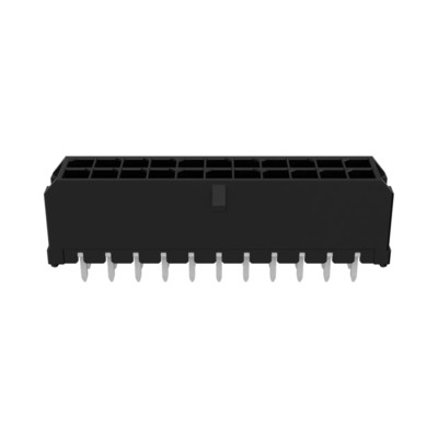 Micro-Fit 3.0 Vertical Header, 3.00mm Pitch, Dual Row, 22 Circuits, with PCB Polarizing Peg, 2.54µm Matte Tin Plating, Glow-Wire Capable, Black for sale