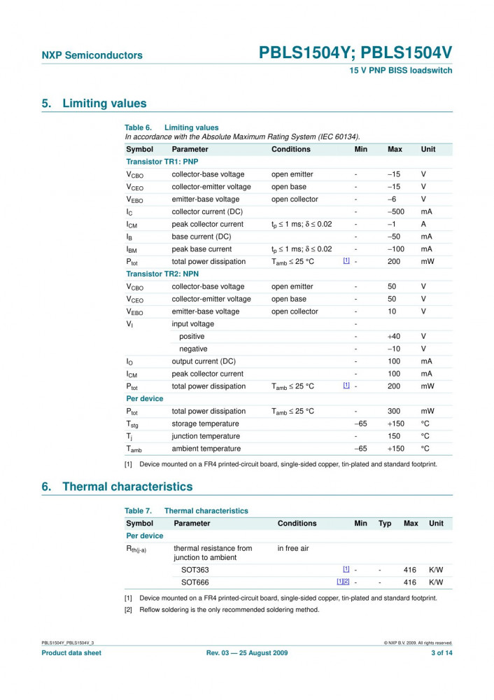 PBLS1504Y datasheet page 4