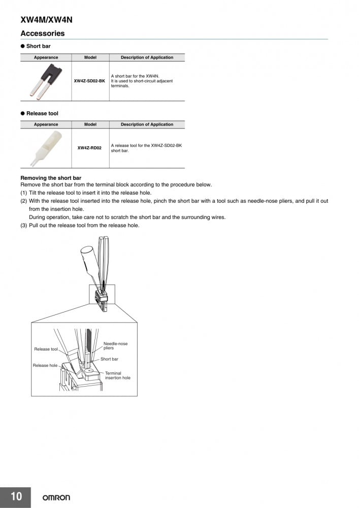 OMRON XW4 series document page 10