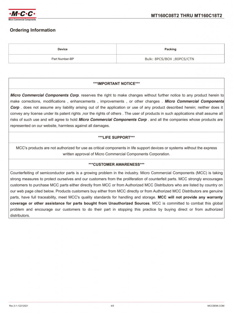 MT160C12T2-BP datasheet page 5