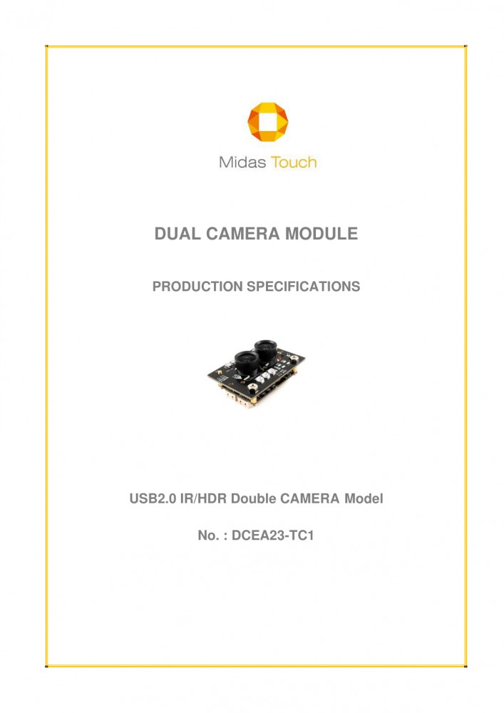 Product specification document page 1