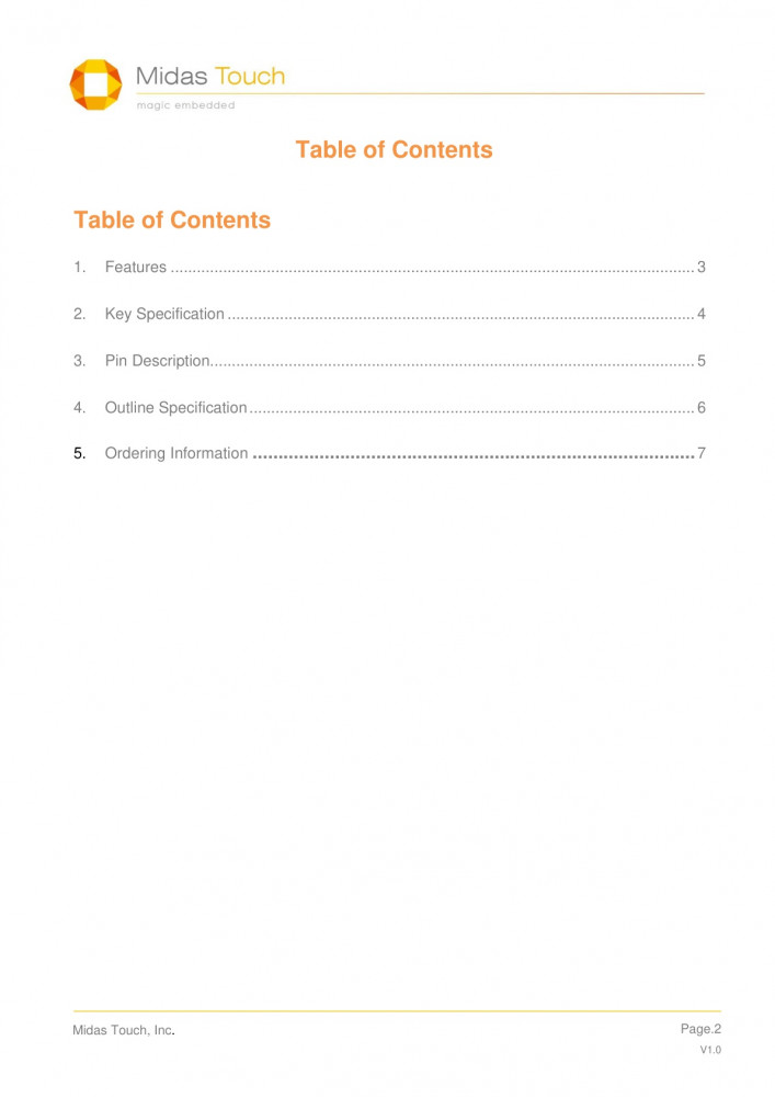Product specification document page 3