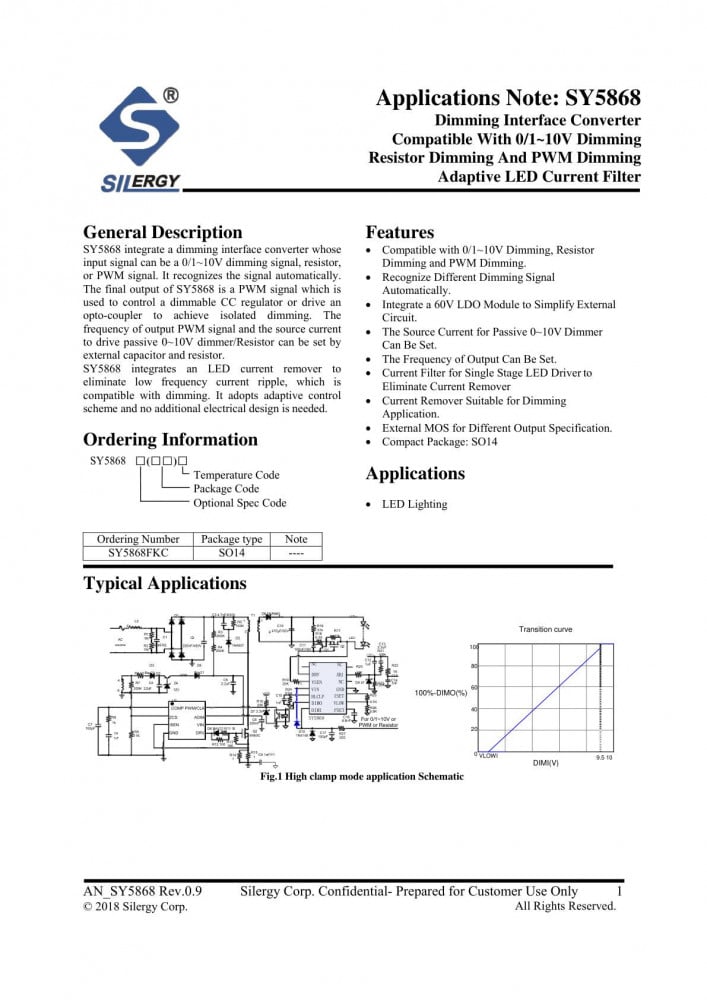 SY5868FKC datasheet page 1