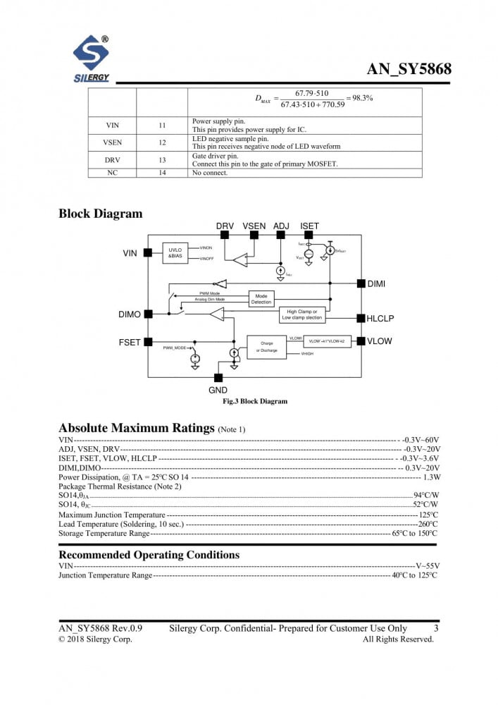 SY5868FKC datasheet page 3