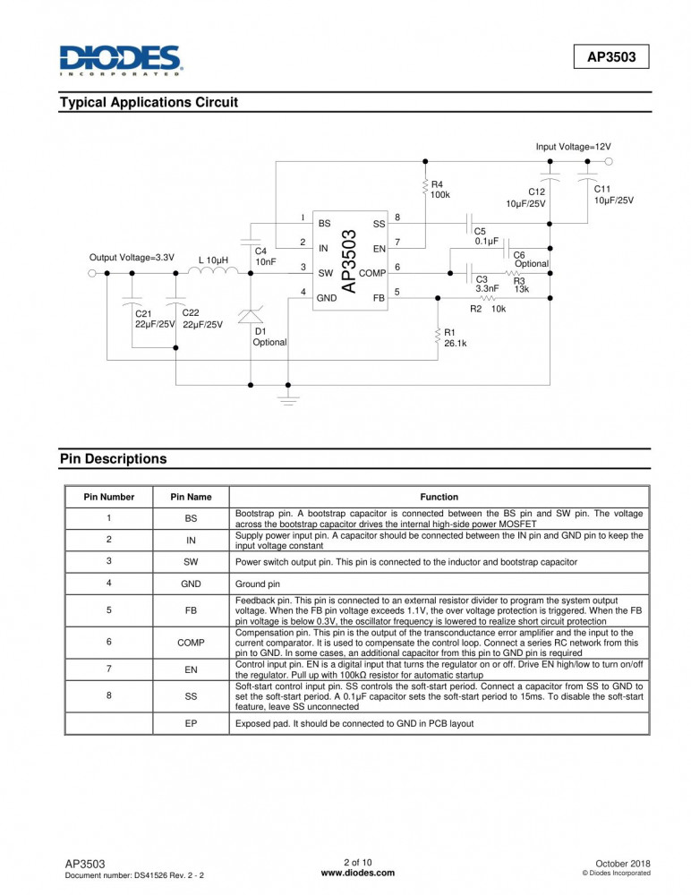 AP3503MPTR-G1 datasheet page 2
