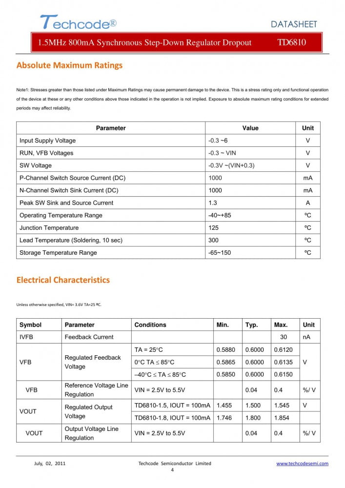 TD6810D datasheet page 4