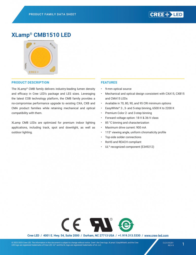 CMB1510 datasheet page 1