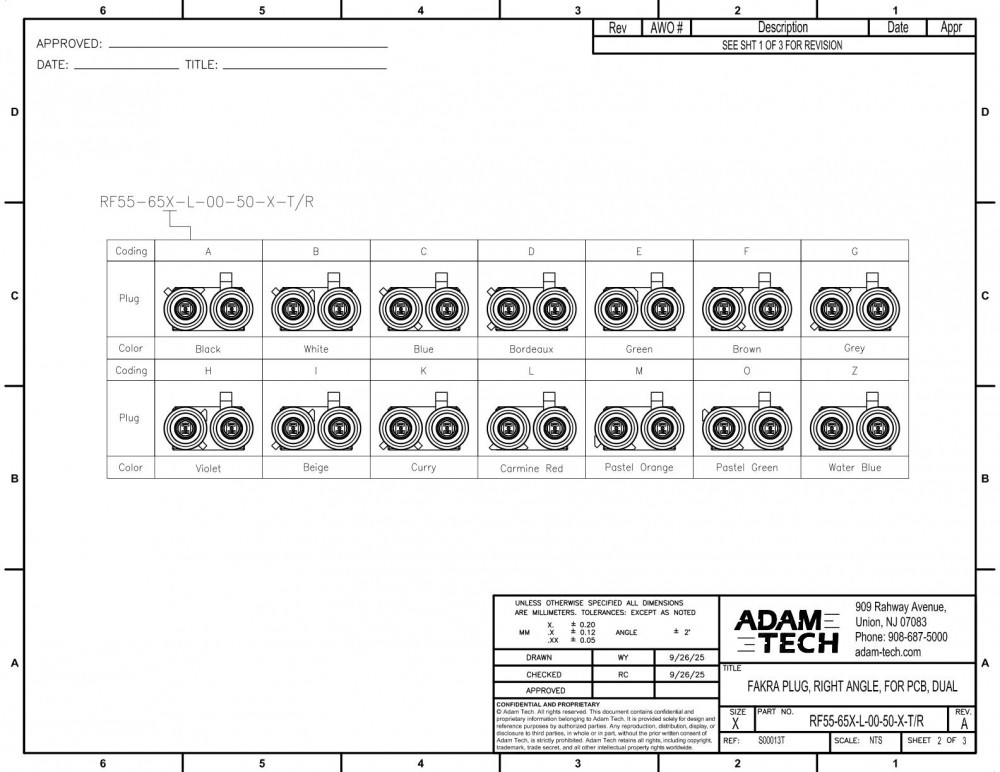 ADAM TECH RF55-65X-L-00-50-X-T/R drawing, page 2
