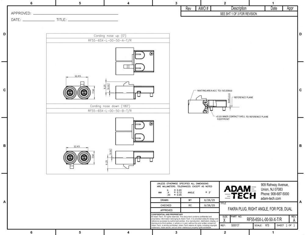 ADAM TECH RF55-65X-L-00-50-X-T/R drawing, page 3