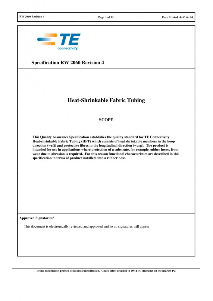TE Connectivity HFT specification page 1