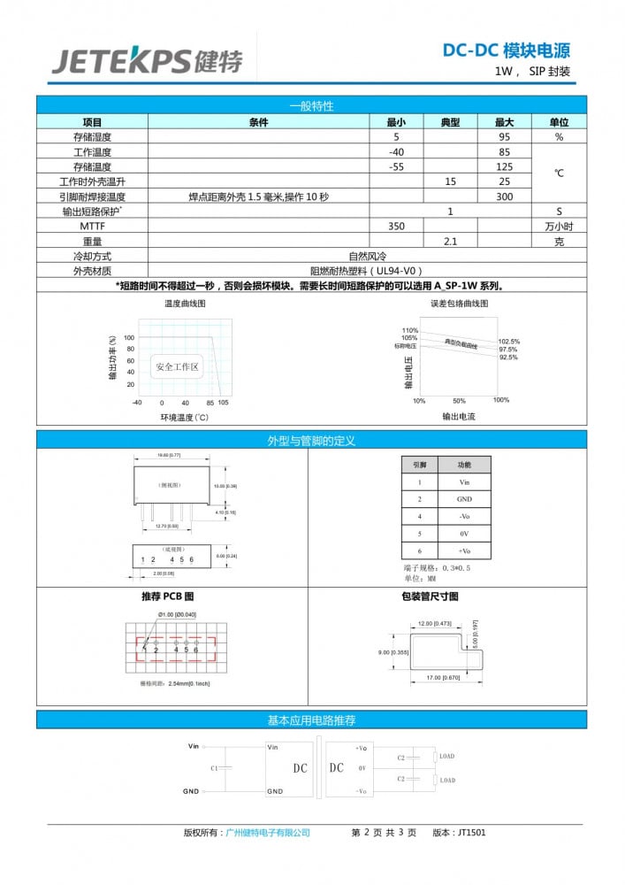 A0512S-1W datasheet page 2