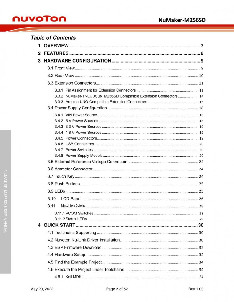 NuMaker-M256SD technical document page 2