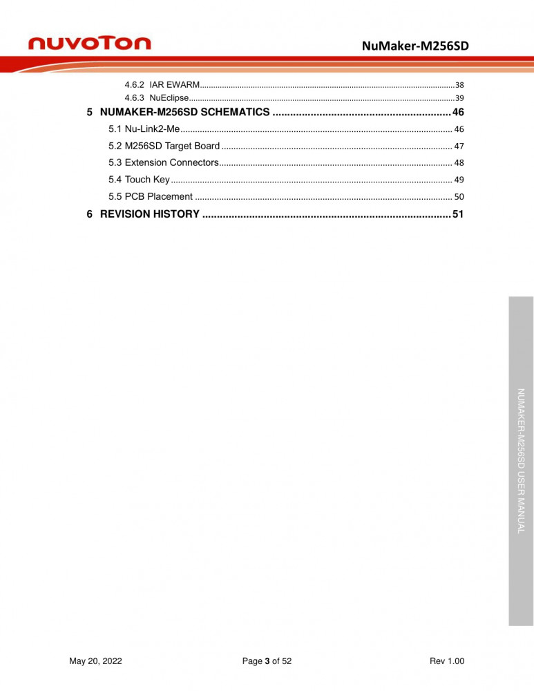 NuMaker-M256SD technical document page 3