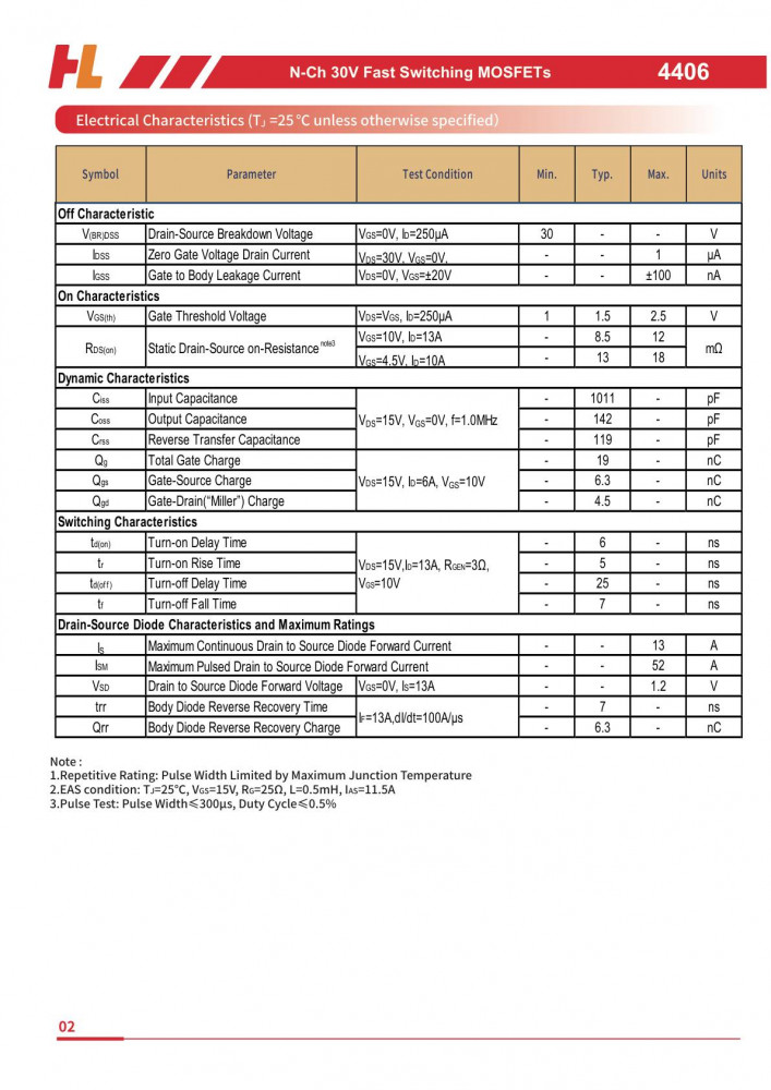 HL 4406 datasheet page 2