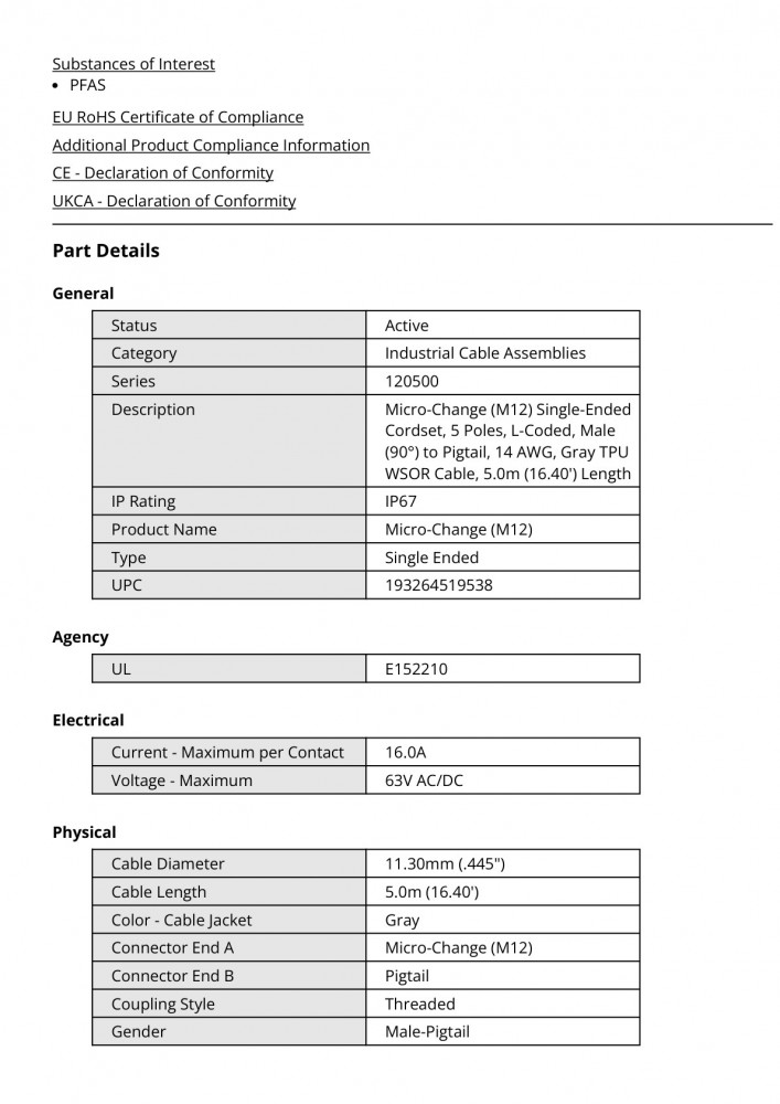 MOLEX packaging drawing image, page 2