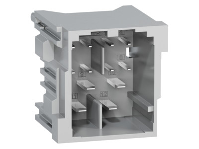 stAK50h Vertical Hybrid Header, 12 Circuits, Key 4, Gray, Tray for sale