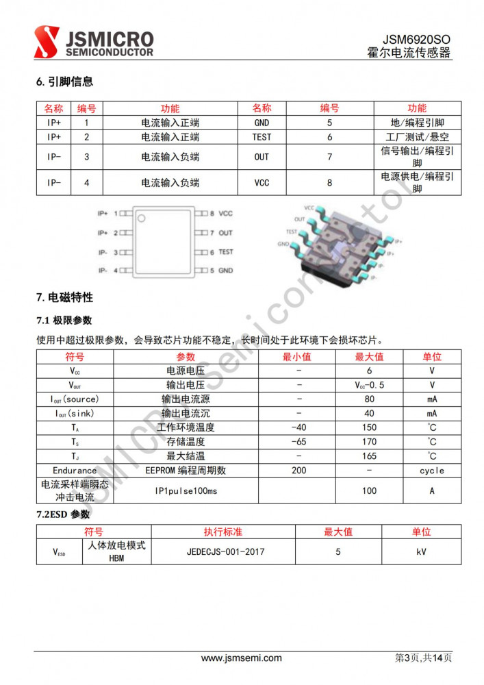 JSM6920SO-5A datasheet page 3