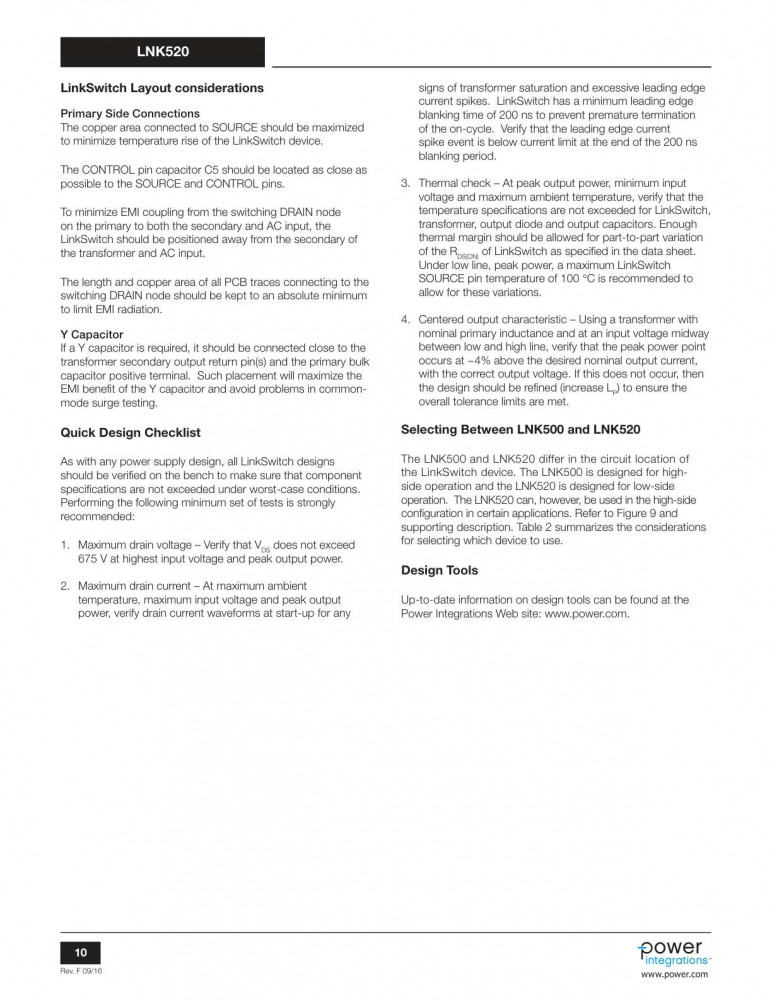 LNK520 technical document page 10