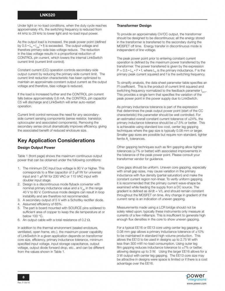 LNK520 technical document page 8