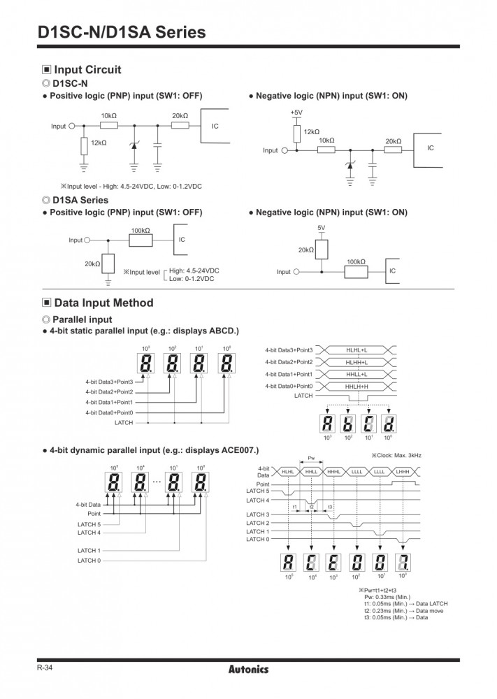 D1SC/D1SA Series document page 5