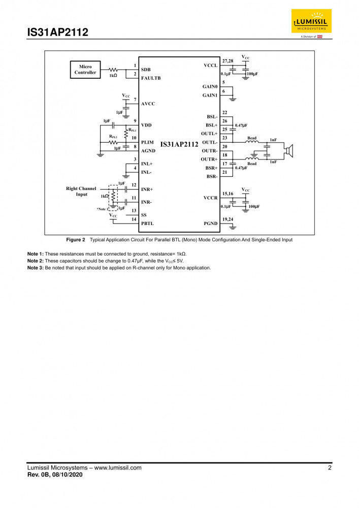 IS31AP2112 datasheet page 2